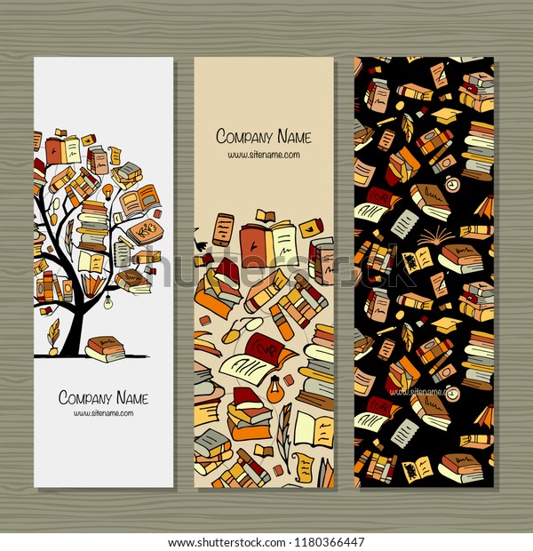 Books Library Banners Design Stock Vector (Royalty Free) 1180366447 ...