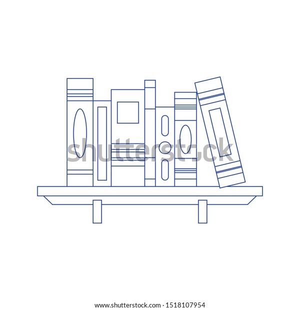 Books Library Flat Design Concept Concept Stock Vector (Royalty Free ...