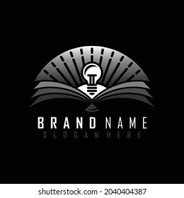 Books Light Sources Logo Stock Vector (Royalty Free) 2040404387