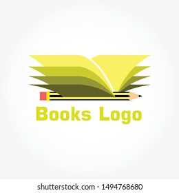 Books Logo Template Design Shadow Effect Stock Vector (Royalty Free ...