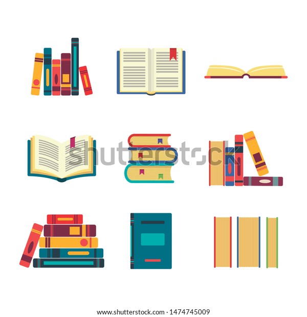 Books Set Isolated On White Background Stock Vector (Royalty Free ...