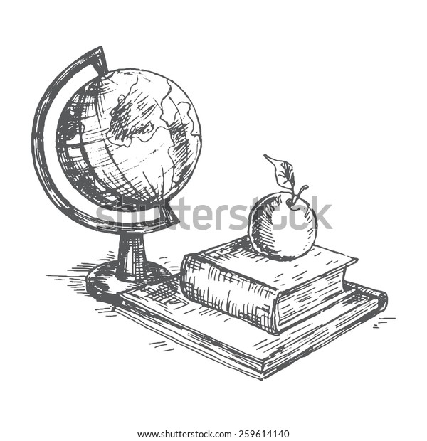 Books Set Pen Sketch Converted Vectors Stock Vector (Royalty Free ...