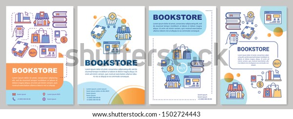 Bookstore Brochure Template Flyer Booklet Leaflet Stock Vector (Royalty ...