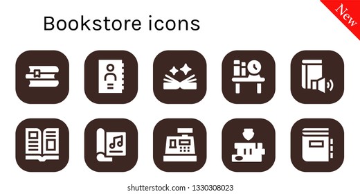 Bookstore Icon Set 10 Filled Bookstore Stock Vector (Royalty Free ...