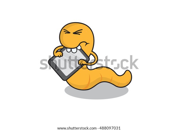 Bookworm Eating Book Vector Illustration Stock Vector (Royalty Free ...