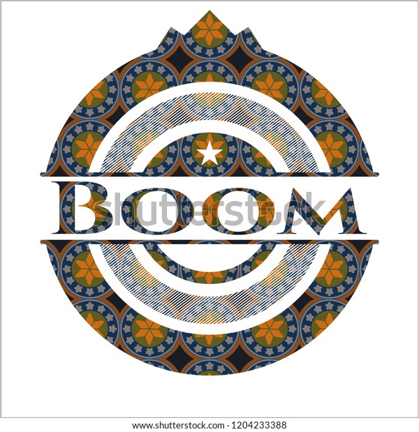 Boom Arabesque Style Emblem Arabic Decoration Stock Vector (Royalty ...