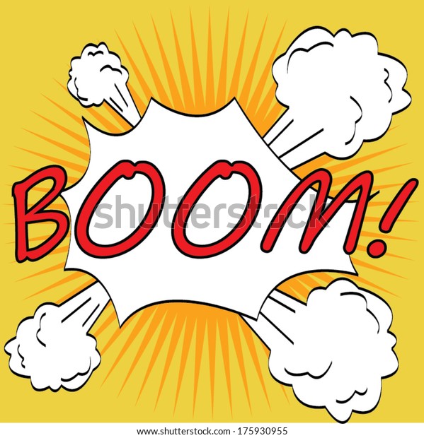 Boom Comic Cartoon Background Vector Illustration Stock Vector (Royalty ...
