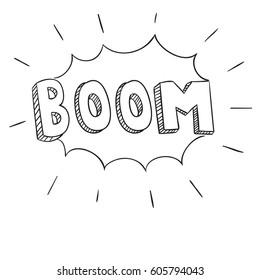 Boom Doodle Stock Vector (Royalty Free) 605794043