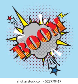 Boom Dot Icon Over Blue Background Stock Vector (Royalty Free ...