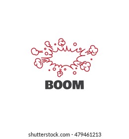 Boom Logo Graphic Design Concept Editable: vector de stock (libre de ...