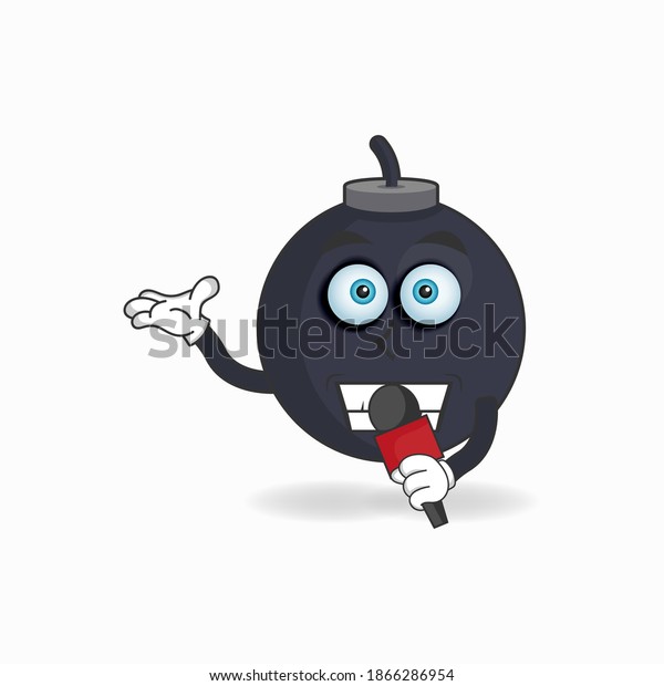Boom Mascot Character Becomes Host Vector Stock Vector (Royalty Free ...