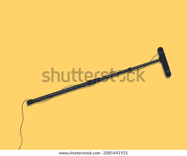 Boom Pole Mic Illustration Vector Minimalist Stock Vector (Royalty Free ...
