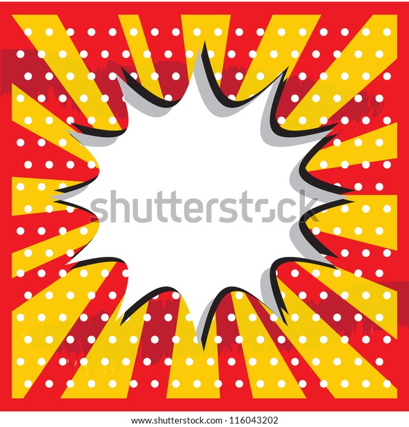 Boom Pop Art Cloud On Vintage Stock Vector (Royalty Free) 116043202