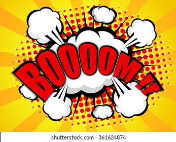 Boom Pop Artcomic Book Background Vector 스톡 벡터(로열티 프리) 361624874 ...
