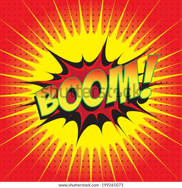 Boom Wording Comic Speech Bubble Pop 库存矢量图（免版税）199261073 | Shutterstock