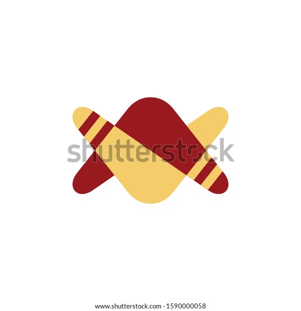 Boomerang Logo Design Vector V Latters Stock Vector (Royalty Free ...