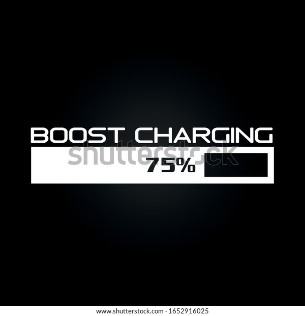 Boost Charging Logo Sticker Design Stock Vector (Royalty Free) 1652916025