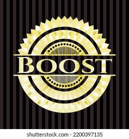 Boost Golden Emblem Vector Illustration Detailed Stock Vector (Royalty ...