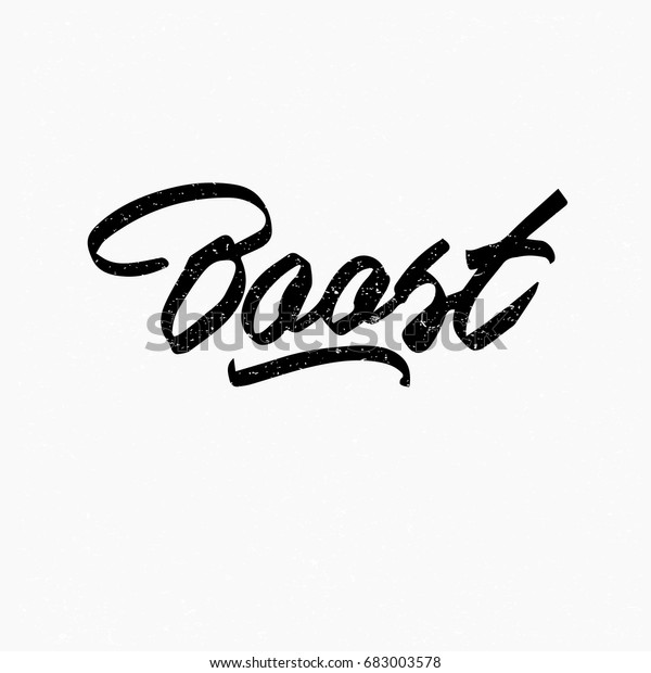 Boost Ink Hand Lettering Modern Brush Stock Vector (Royalty Free ...