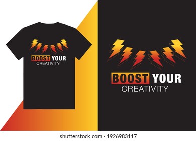 Boost Your Creativity T Shirt Design Stock Vector (Royalty Free ...