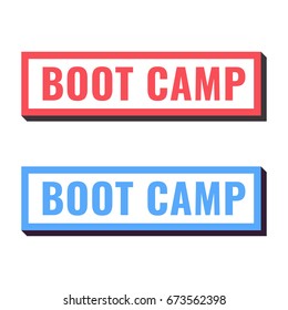 Boot Camp Two Badge Icons Vector Stock Vector (Royalty Free) 673562398 ...