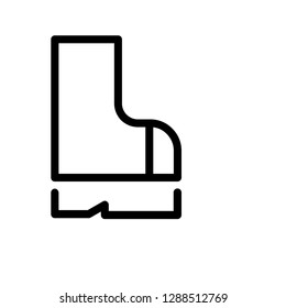 Boot Outline Vector Isolated Illustration Editable Stock Vector ...