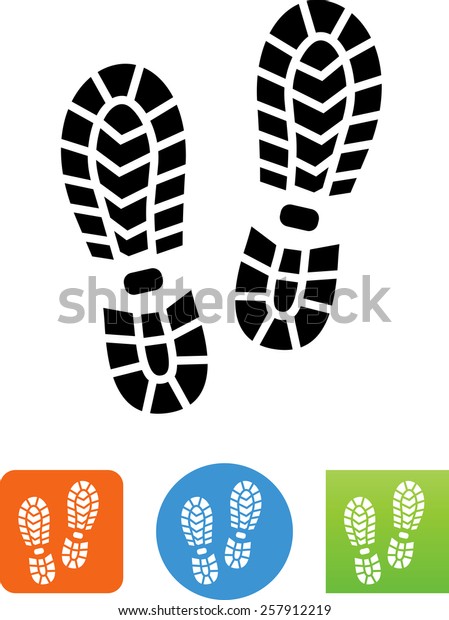 Boot Print Icon Stock Vector (Royalty Free) 257912219