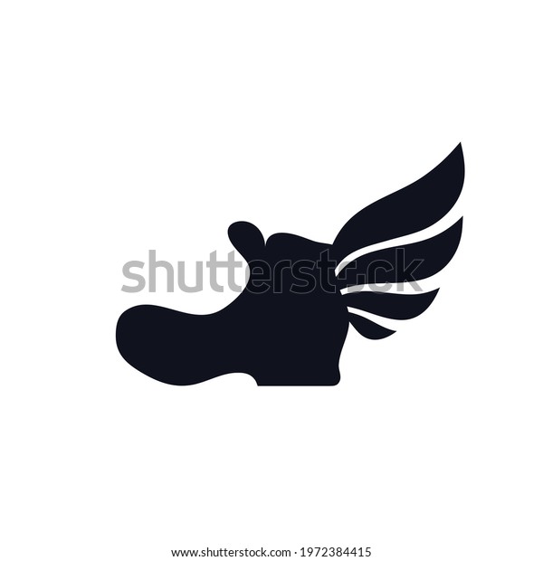 Boot Wings Logo Icon Sign Shoes Stock Vector (Royalty Free) 1972384415 ...