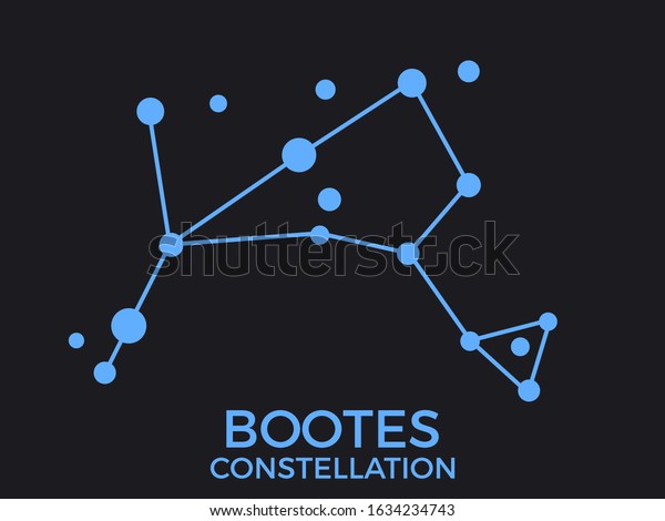 Bootes Constellation Stars Night Sky Cluster Stock Vector (Royalty Free ...