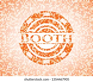 Booth Abstract Orange Mosaic Emblem Stock Vector (Royalty Free ...