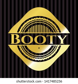 Booty Golden Emblem Vector Illustration Detailed Stock Vector (Royalty ...
