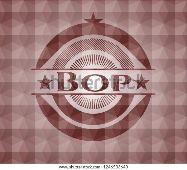 Bop Red Seamless Emblem Badge Geometric Stock Vector (Royalty Free ...