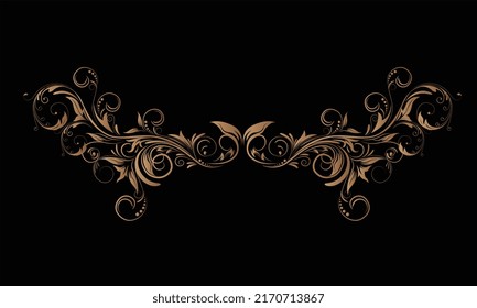 Border Decorative Templates Elegant Seamless Symmetrical Stock Vector ...