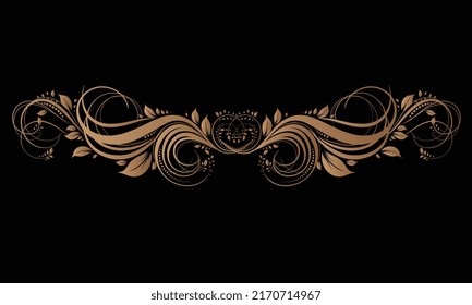 Border Decorative Templates Elegant Seamless Symmetrical Stock Vector ...