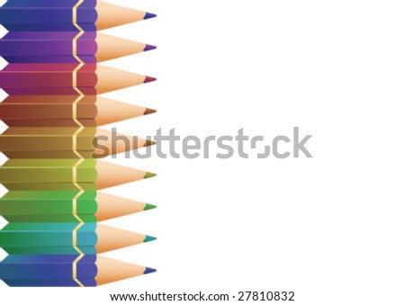 Border Design Color Pencils Stock Vector (Royalty Free) 27810832 ...