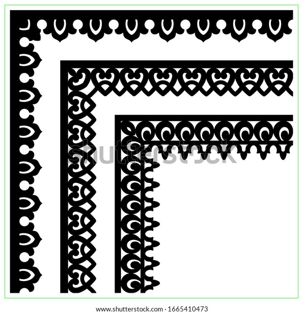 Border Design Laser Cnc Router Cutting 库存矢量图（免版税）1665410473 | Shutterstock