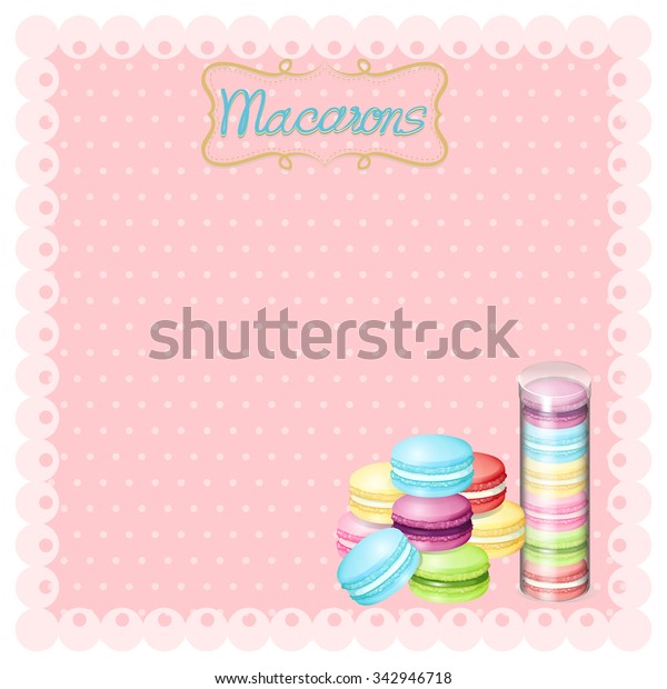 Border Design Macarons Illustration Stock Vector (Royalty Free ...