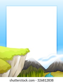 Border Design Mountains View Illustration Stock Vector (Royalty Free ...