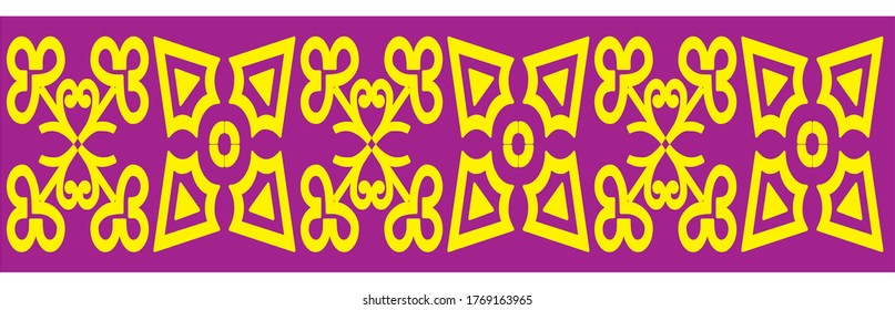 Border Design Yellow Blue Purple Colour Stock Vector (Royalty Free ...