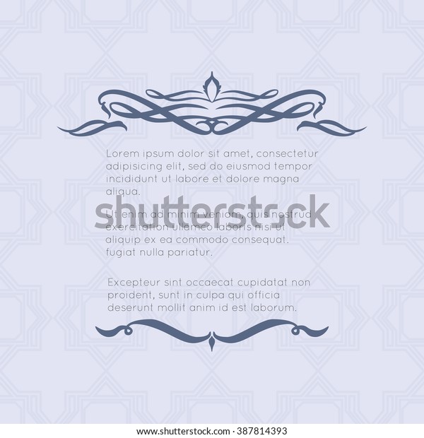 Border Designs Greeting Cards Template Design Stock Vector (Royalty ...