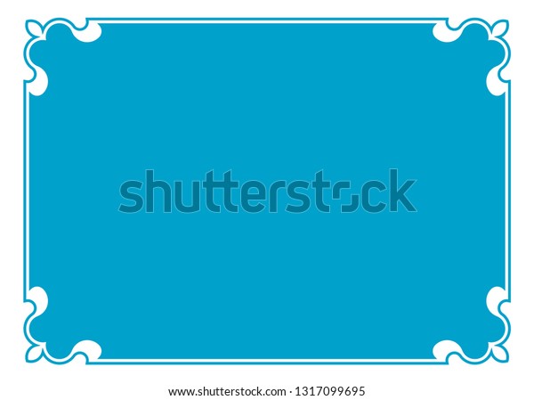 Border Frame Blue Label Vector Text Stock Vector (Royalty Free ...