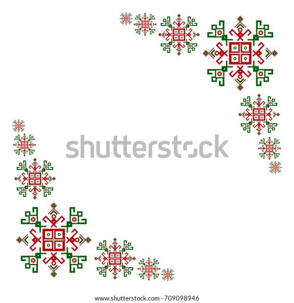Border Frame Ethnic Design Traditional Tribal Stock Vector (Royalty ...