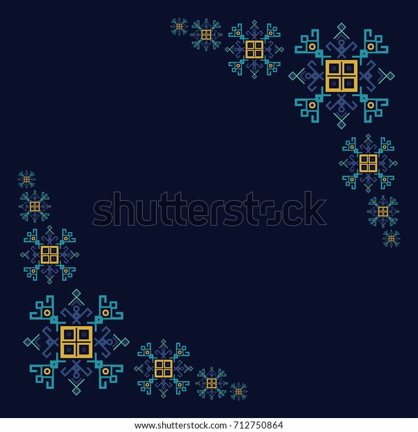 Border Frame Ethnic Design Traditional Tribal Stock Vector (Royalty ...