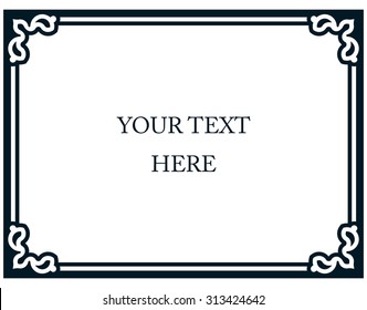 Border Frame Plaque Deco Banner Vector Stock Vector (Royalty Free ...