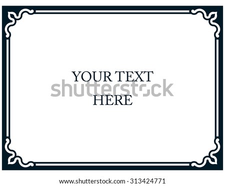 Border Frame Plaque Deco Banner Vector Stock Vector (Royalty Free ...