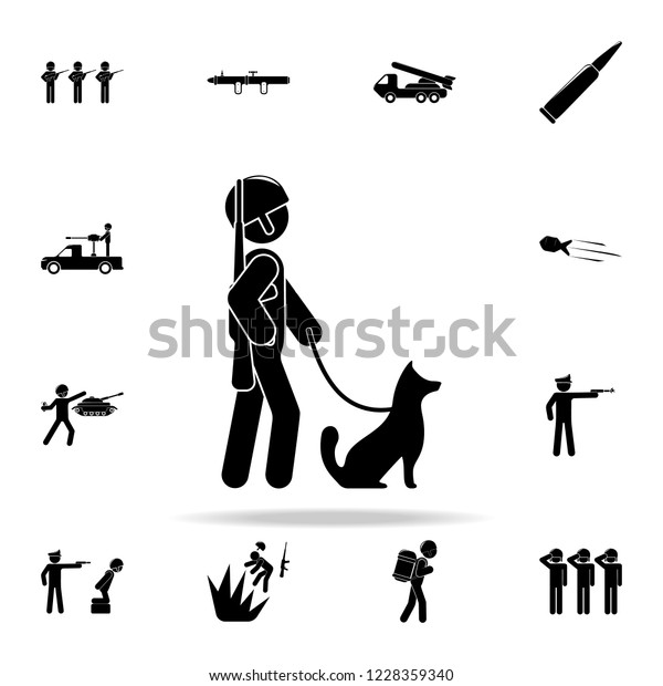 Border Guard Dog Icon Army War Stock Vector (Royalty Free) 1228359340 ...