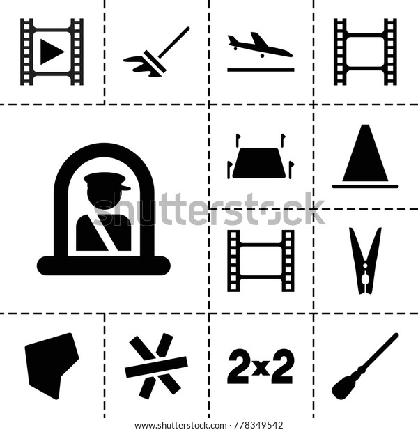 Border Icons Set 13 Editable Filled Stock Vector (Royalty Free ...