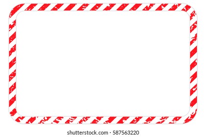 Border Line Red White Color Caution Stock Vector (Royalty Free) 580062598