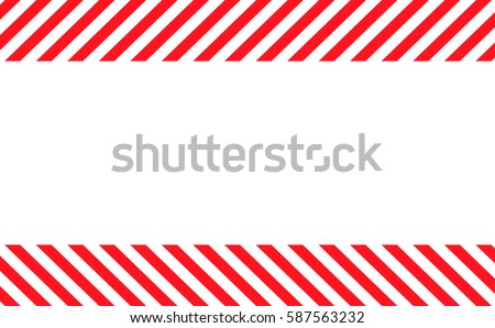 Border Line Red White Color Caution Stock Vector (Royalty Free ...