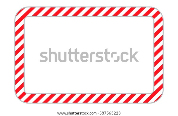 Border Line Red White Color Caution Stock Vector (Royalty Free ...